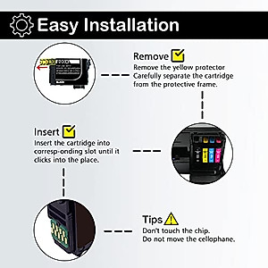 Doswy 3 Packs 220XL Remanufactured Ink Cartridge Replacement for Epson 220 XL T220XL High Yield for Workforce WF-2760 WF-2750 WF-2630 WF-2650 WF-2660 XP-320 XP-420 Printer (Cyan, Yellow, Magenta)