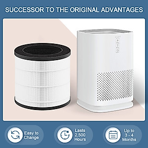[Upgrade] Replacement Filter Compatible with Air Purifier W1/W2/B1/B2, 3-in-1 H13 True HEPA Filters Set with Pre-Filter And Activated Carbon Filter for 99.97% Removal, 2-Pack