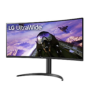 LG 34WP65C-B 34-Inch 21:9 Curved UltraWide QHD (3440x1440) VA Display with sRGB 99% Color Gamut and HDR 10 and 3-Side Virtually Borderless Display with Tilt/Height Adjustable Stand -Black (Renewed)