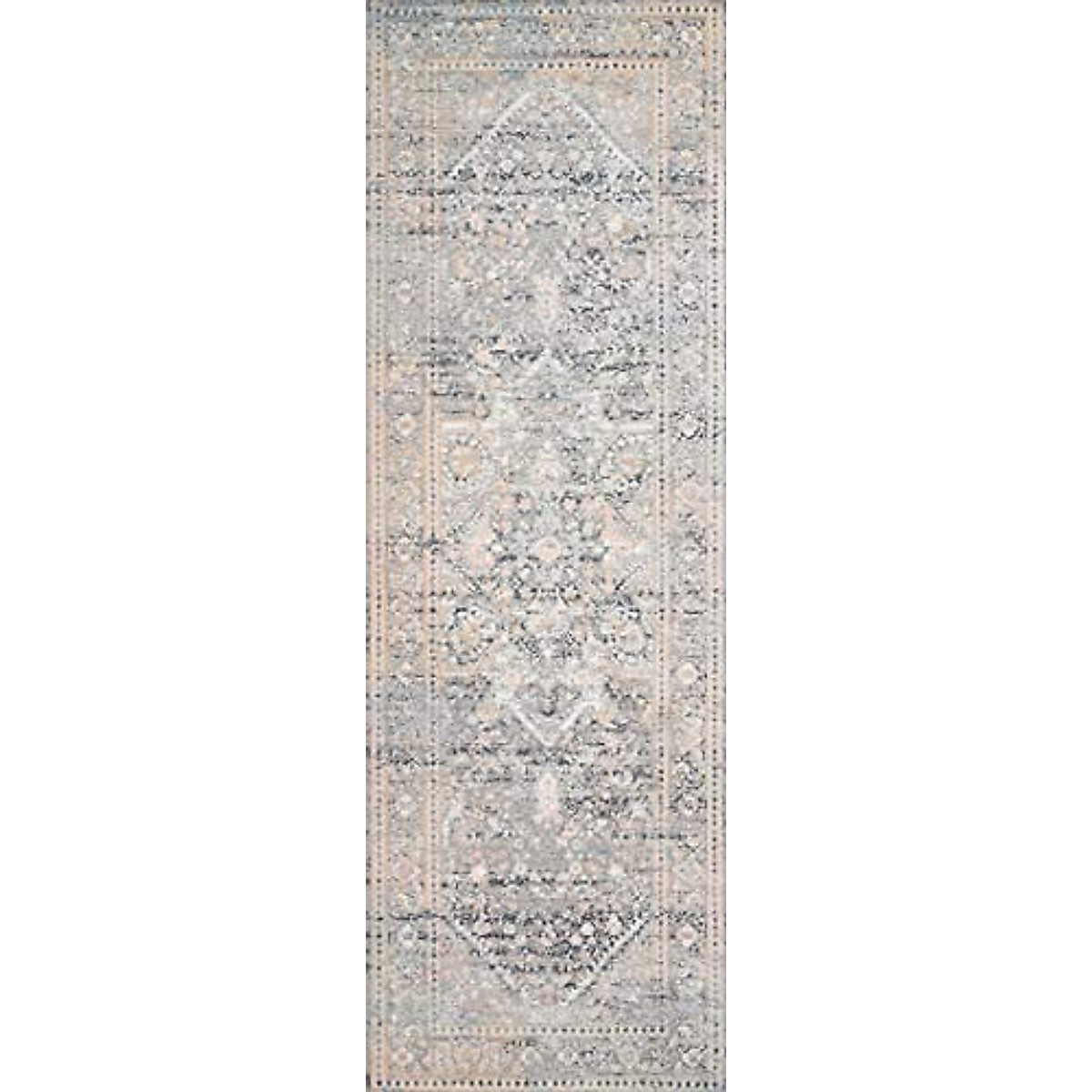 Loloi II Lucia Collection LUC-01 Accent Rug 2'-0" x 3'-0" Grey/Sunset Rectangular 0.25" Thick