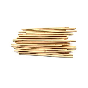 BambooMN 6.5 Inch 5mm Thick Semi Point Food Caramel Candy Apple Corn Dog Garden Bamboo Skewers, 100 Pieces