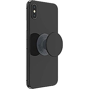 PopSockets : PopGrip Basic - Extendable Base and Grip for Smartphones and Tablets [Top Not Replaceable] - Black
