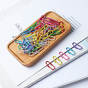 200 Paper Clips 28mm Colorful Paper Clips,Small Paper Clips Reusable Paper Clips for School, Office, Folders, Bookmarks, DIY Albums, Etc