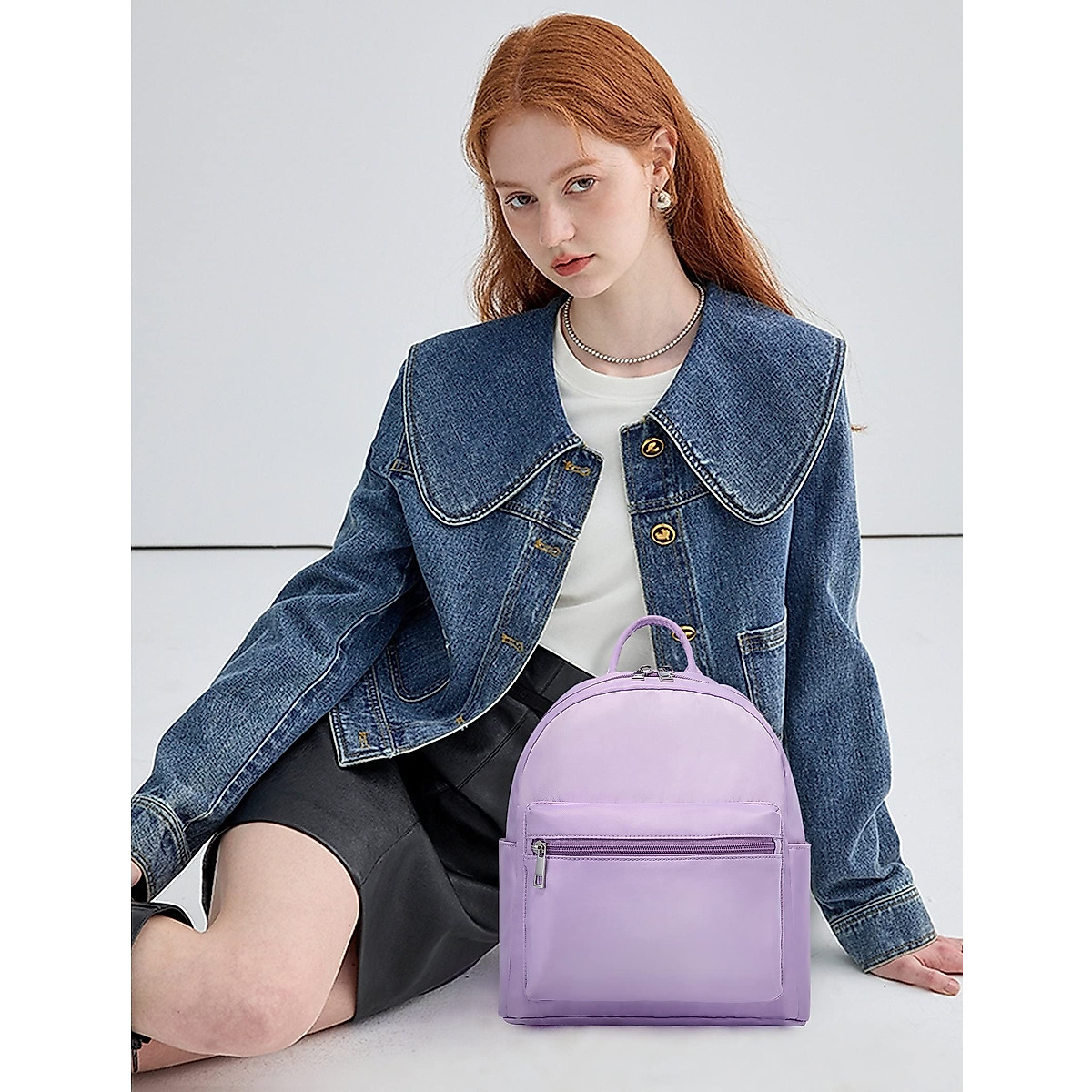 LOVEVOOK Mini Backpack for Women Purple Small Casual Backpack Fashion Bag Lightweight