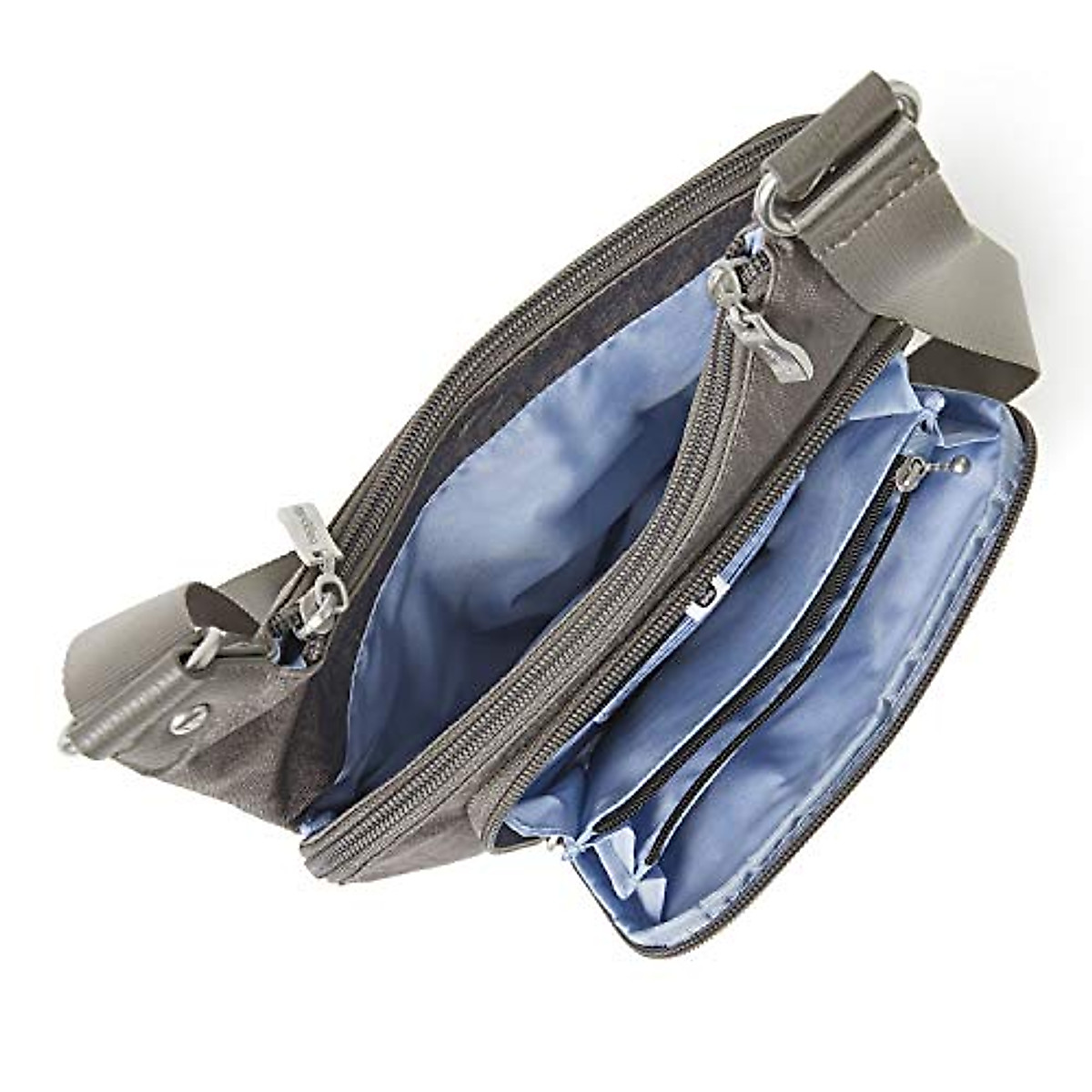Baggallini Womens RFID Cross City Bagg, Sterling Shimmer