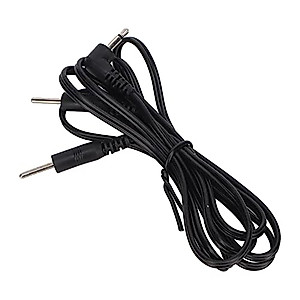 Kadimendium Electrode Wires, Black Promote 3.9ft 2.5mm Electrode Cable Versatile for Digital Treatment Machine