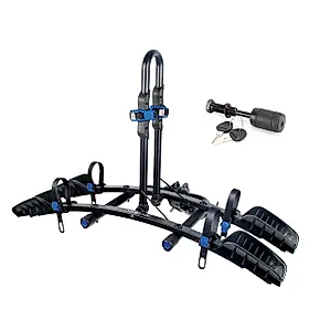 Heininger 2037 Advantage Sports Rack Flat Rack 2 Bike Platform Hitch Mounted Rack with Hitch Lock