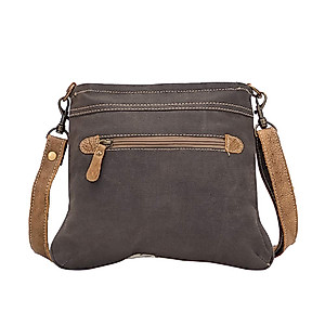 Myra Bag Canna Upcycled Canvas & Cowhide Crossbody Bag S-1481