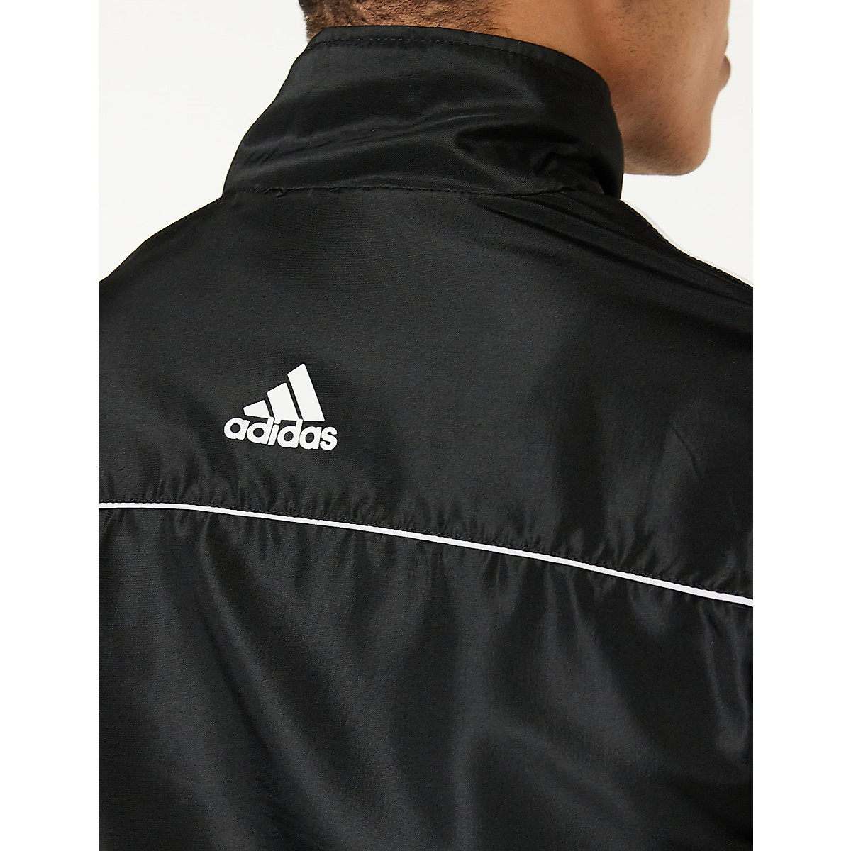 adidas Combat Sports 3-Stripes 100% Polyester Long Sleeve Light Track Jacket - Black White - 152 (Youth Medium)