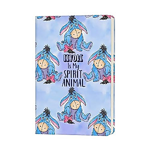 JOHSBYD Cartoon Animation Faux Leather Notebook |Eeyore Fan Lover Notebook TV Movie Gift for for Women Men Girls Birthday Graduation Gifts for Daughter Friends (Eeyore IS My spirit animal)
