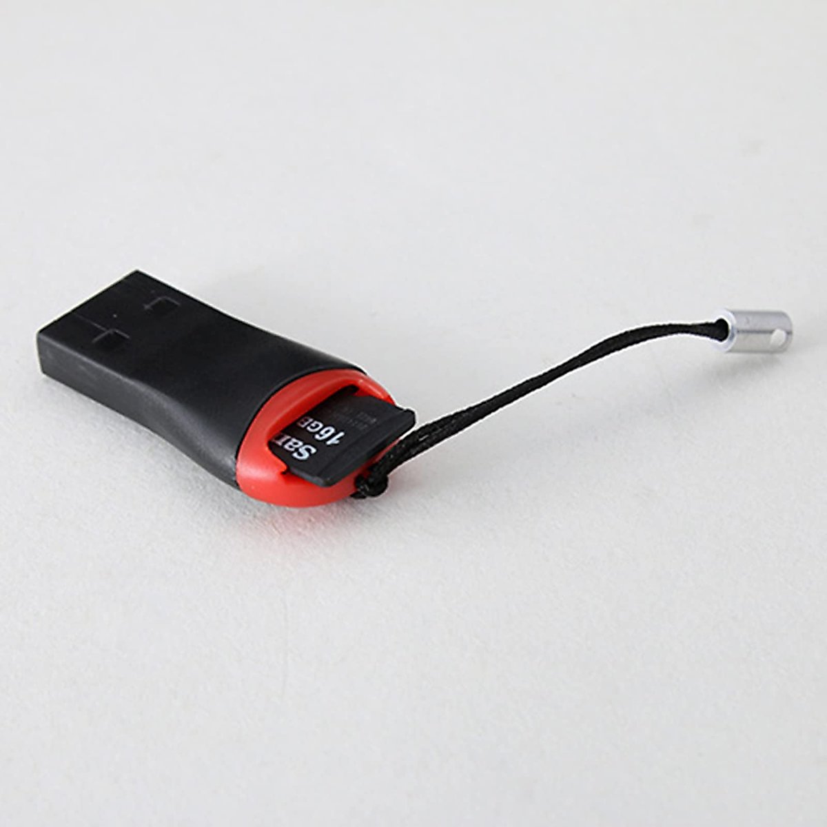 Asukohu card Reader USB 2.0 Micro HC- Flash Memory Card Reader Mini Adapter Reader with Lanyard For Laptop