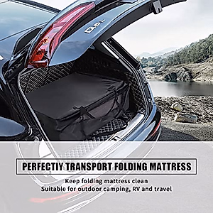 Guisong Folding Mattress Storage Bag, Carry Case for Tri Fold Mattress with Zipper, Foldable Memory Foam Mattress Carrying Case Fits 3-4 inch Twin Trifold Mattress