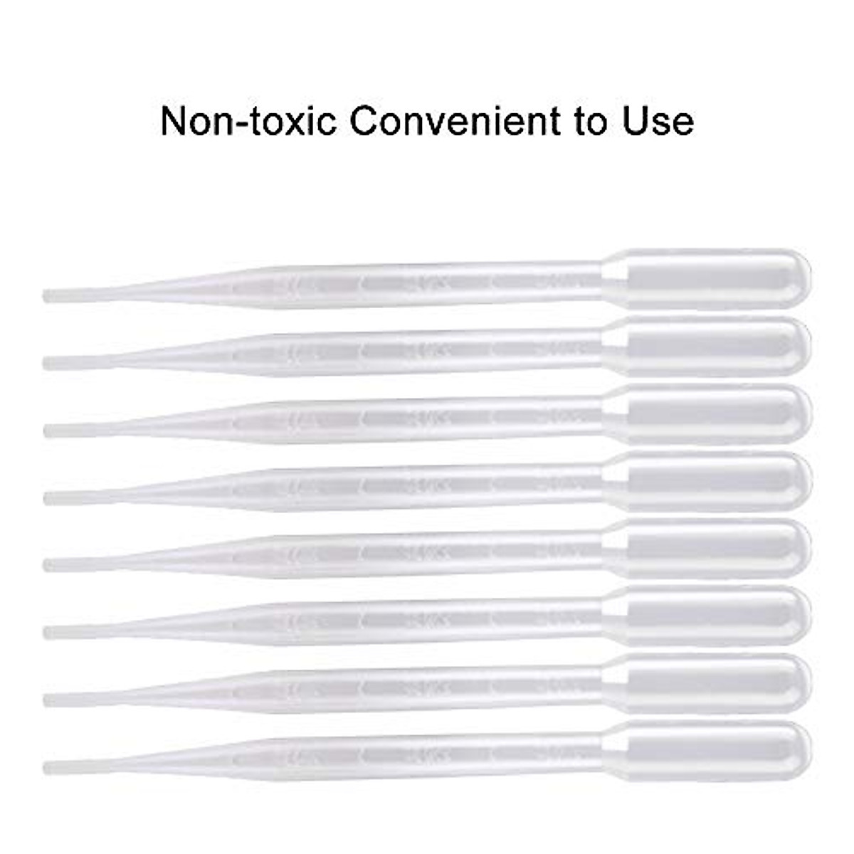 stonylab Pipette Droppers 3 ml, Graduated Plastic Transfer Pipettes for Essential Oils, Clear and Dis (3ml, 100 Packs)