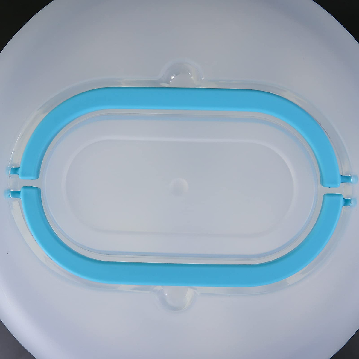 DIIRPPR Large 10 Inch Cake Carrier Keeper Stand with Handles and Lids Container for Transport Cake Holder Tray with Cover Round Cupcake Storage Kitchen Cooking Box (Light blue)