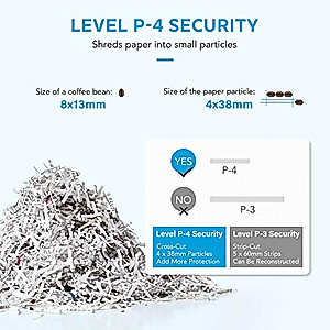 Paper Shredder,8-Sheet Capacity Cross-Cut Paper and Credit Card Shredder, 3.96 Gallon with Paper Jam Proof System for Home Use