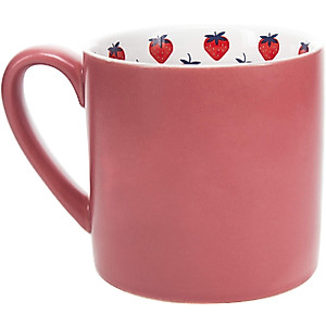 Pavilion Gift Company Berry Best Grandma-15oz Pink Strawberry Stoneware Coffee Cup Mug, 15oz, Blue