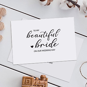 Goroar To My Beautiful Bride on Our Wedding Day card, Bride Wedding Day Card, Card for Bride