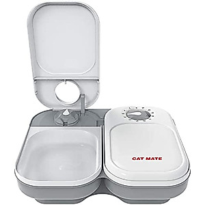 Cat Mate C200 2 Meal Automatic Pet Feeder for Cats and Small Dogs with Ice Pack
