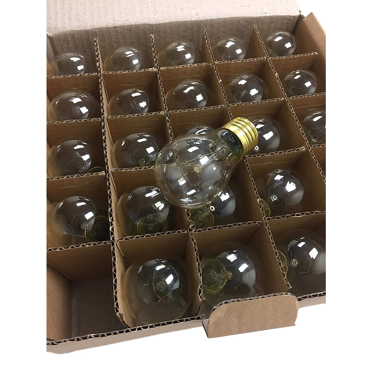 Sival A15 15 Watts Clear Outdoor Light Bulbs, 25-pack, recommended for commercial string lights