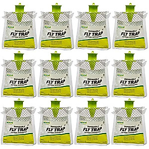 RESCUE! Outdoor Disposable Hanging Fly Trap - 12 Traps