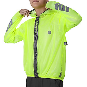 ROCKBROS Cycling Rain Jacket for Men Bike Pants 100% Waterproof Cycling Suit Breathable Cycling Jacket Pants for Heavy Rain