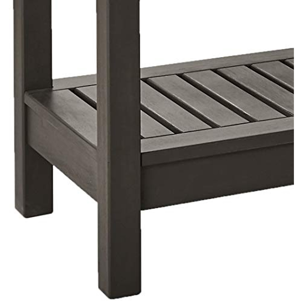 Cambridge Casual Westlake Console Table Indoor Outdoor Multifunctional Buffet Bar Storage Organizer, Solid Wood, Dark Grey
