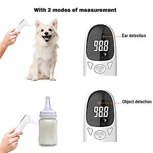 Pet Thermometer for Dog cat Rechargeable Infrared pet Ear Thermometer 1 Second Reading Fast and Accurate Temperature Detection, ℉/℃ Switchable