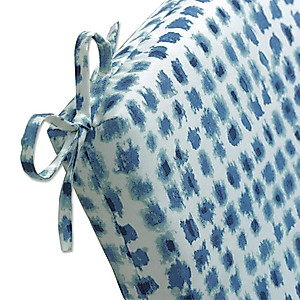 Pillow Perfect Outdoor | Indoor Alauda Porcelain Chaise Lounge Cushion, 72.5 X 21 X 3, Blue