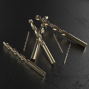 LETON 5/32" M35 Cobalt High Speed Steel HSS Twist Drill Bit for Steel, Iron, Copper, Aluminum, Pack of 10 (4.0mm Diameter)