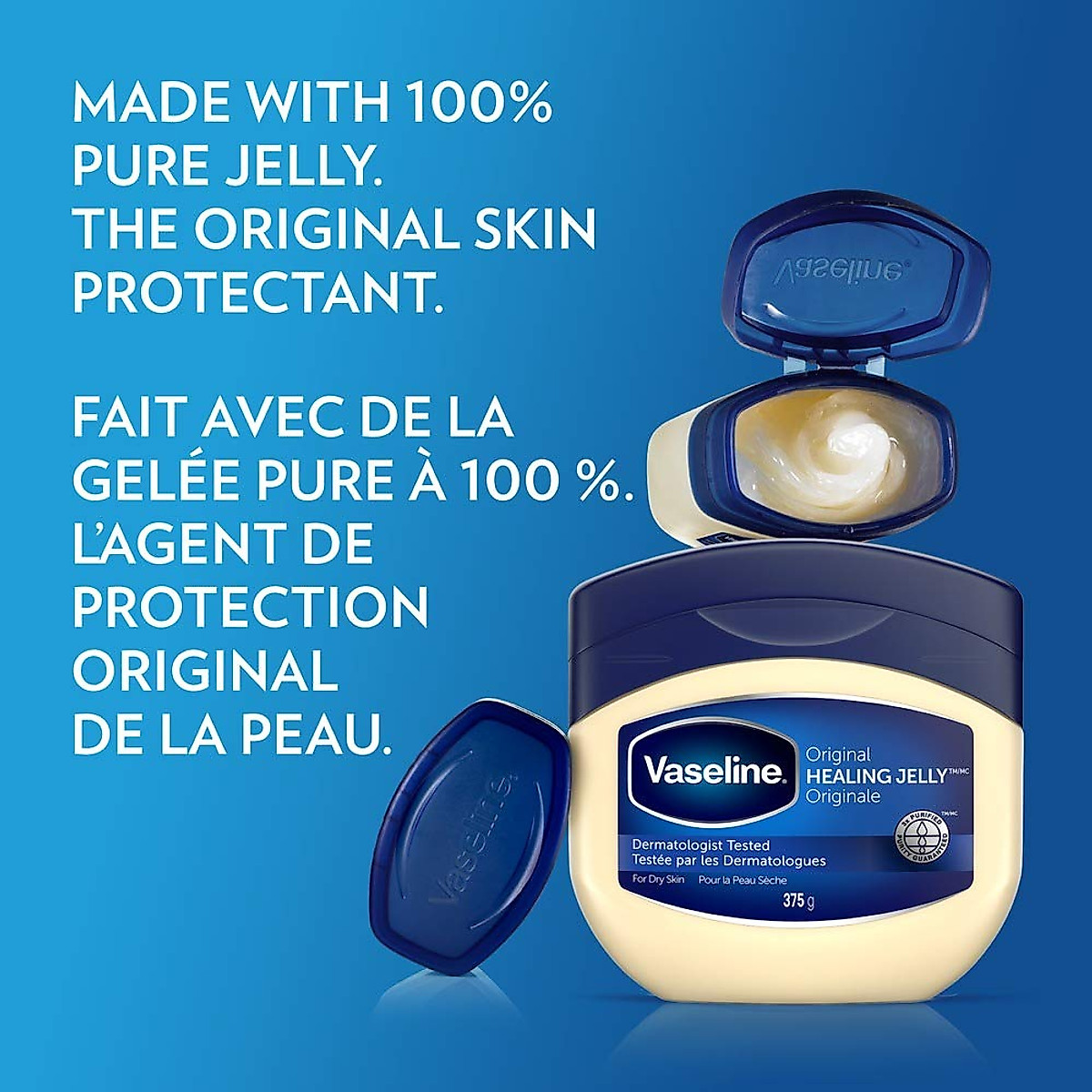 Vaseline Original Petroleum Jelly 100g- Hypoallergenic Skin Moisturizer for Sensitive Skin, Imported from Canada