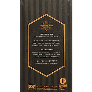 Harney and Sons Decaf Ceylon, Decaf Black 20 Teabags per Box
