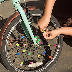 YuCool Bike Wheel spokes-180Pcs Colorful Star Bicycle Spokes,Bike Decorations Wheel Spokes Bead,Bike Accessoriess for Kids