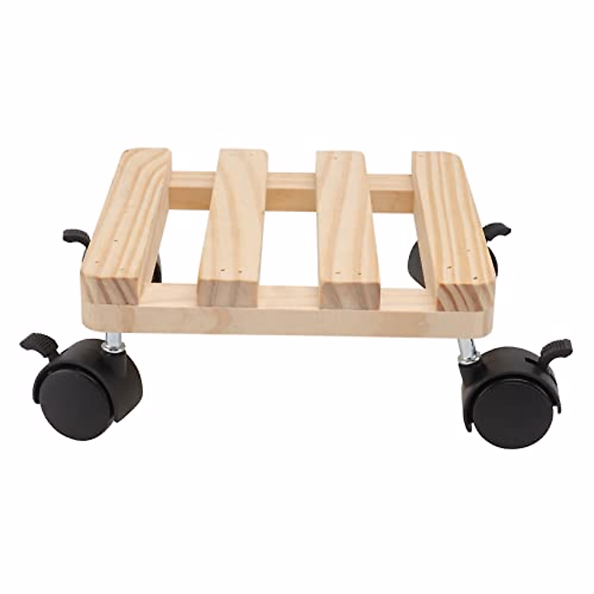 Yardwe 1pc Wooden Flower Stand Planter Caddy on Wheel Plant Saucer Heavy Duty Plant Dolly Wheel Barrow Heavy Duty Rotating Display Stand Dollies for Tabletop Plant Pot Base to Rotate