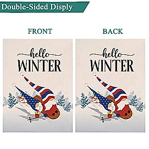 CDLong Gnome Seasonal Garden Flag Set of 12-Vertical Double Sided 12.5 x 18 Inch Yard Flag,Spring Welcome Easter Rustic Flag for Indoor Outdoor Holiday Decorations