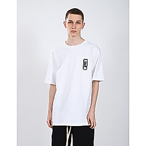 Arnodefrance Men LA Music Festival Tshirt Hip Hop Graffiti Printing Teeshirt Cotton Short Sleeve Shirt