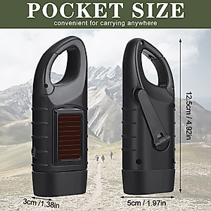 Leelosp 9 Pieces Hand Crank Solar Powered Flashlights, Emergency Rechargeable LED Flashlight Survival Flashlight Gear Self Powered Charging Torch for Outdoor Sports Hiking Camping, Green Yellow Black