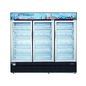 Dukers DSM-69R 69.4 cu. ft. Commercial Display Cooler Merchandiser Refrigerator
