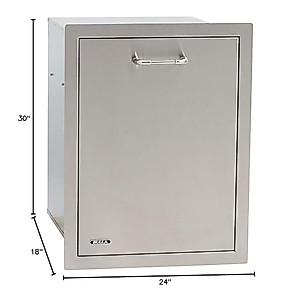 Bull Outdoor Products Slim Trash Drawer, Stainless Steel