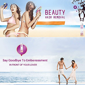 MEFAPO Painless Hair Removal Cream,Depilatory Bubble Wax Body Bikini Legs Hair Remover Foam Mousse in Spray Bottle Pomades Waxes (2 Bottles)