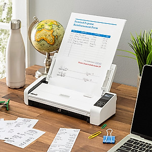 Doxie Pro DX400 - Wired Document Scanner and Receipt Scanner for Home and Office. The Best Desktop Scanner, Small Scanner, Compact Scanner, Duplex Scanner (Two Sided Scanner), for Windows and Mac