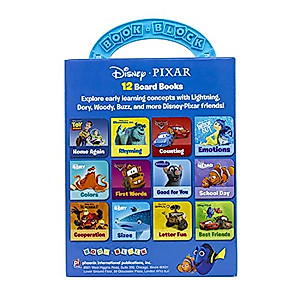 Disney Pixar Toy Story, Cars, Finding Nemo, and More! - My First Library 12 Board Book Block Set - PI Kids