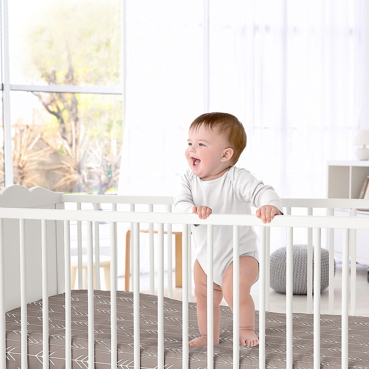 Fitted Crib Sheet for Outdoor Adventure Baby/Toddler Bedding - Arrow Print