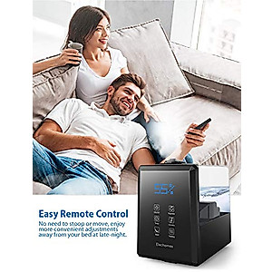 Elechomes Humidifiers for Bedroom (6L), Ultra-Quiet Warm and Cool Mist Humidifiers for Home, Baby and Plants, Customized Humidity, Sleep Mode, Timer, UC5501, Black