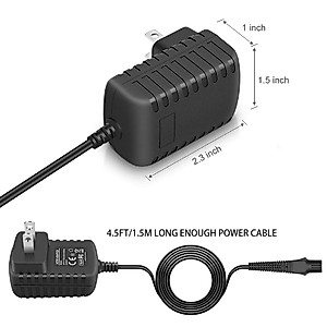PERFEIDY Power Cord for Braun Shaver Series 7 3 5 9 1 Charger for Braun 3040S S5 340S-4 310S 9290CC Replacement 12V 400mA AC Adapter for 730 720s-3 720s-4 5877 5884 5887 Power Supply