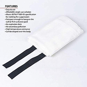 Deke 2 Pack fire Blanket Fiberglass Emergency Blanket Suppression Blanket. Flame Retardant Blanket Emergency Survival Safety. Cover for Kitchen, Fireplace, car, Office, Warehouse (39x39”)