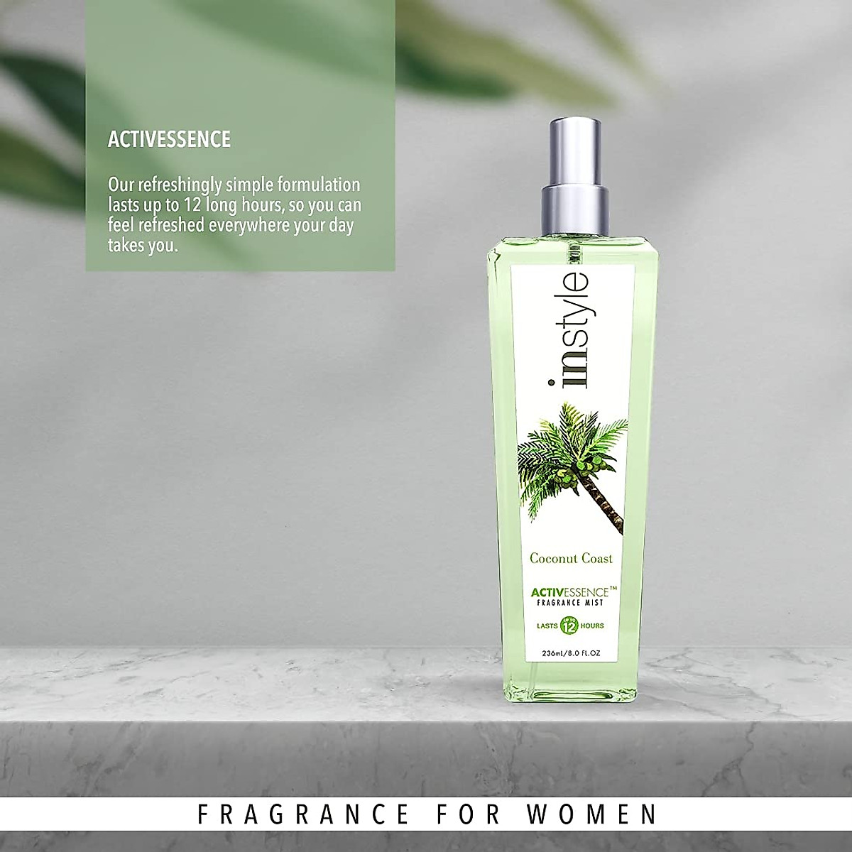 Instyle Activessence Body Spray | Tropical Coconut Coast | Women’s Body Spray | 8 Fluid Ounces