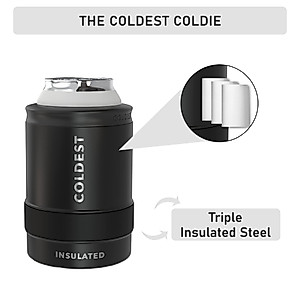 COLDEST Standard Can Cooler for Beer, Soda, Sparkling Water | Vacuum Insulated Stainless Steel Drink Sleeve Holder for 12 oz Regular Cans
