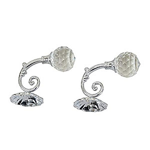 VOSAREA Pack of 2 Vintage Crystal Rose Pattern Wall Curtain Hook Coat Hat Handbags Towel Single Hook Wall Mount Hanger