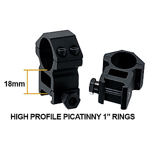 UTG 4-16X40 1" Hunter Scope, AO, 36-color Mil-dot, w/ Rings