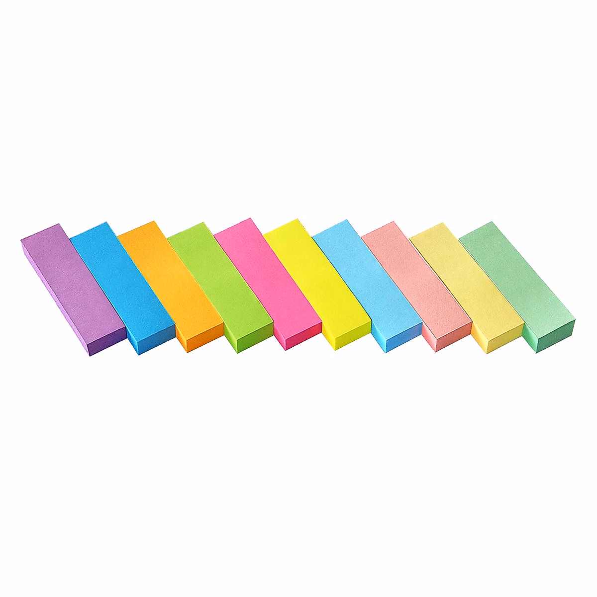 30 Pads 0.5x1.8 Sticky Notes Flags Tabs Page Markers 10 Bright Color Sticky Index Tabs Page Flags 80 Sheet/Pad